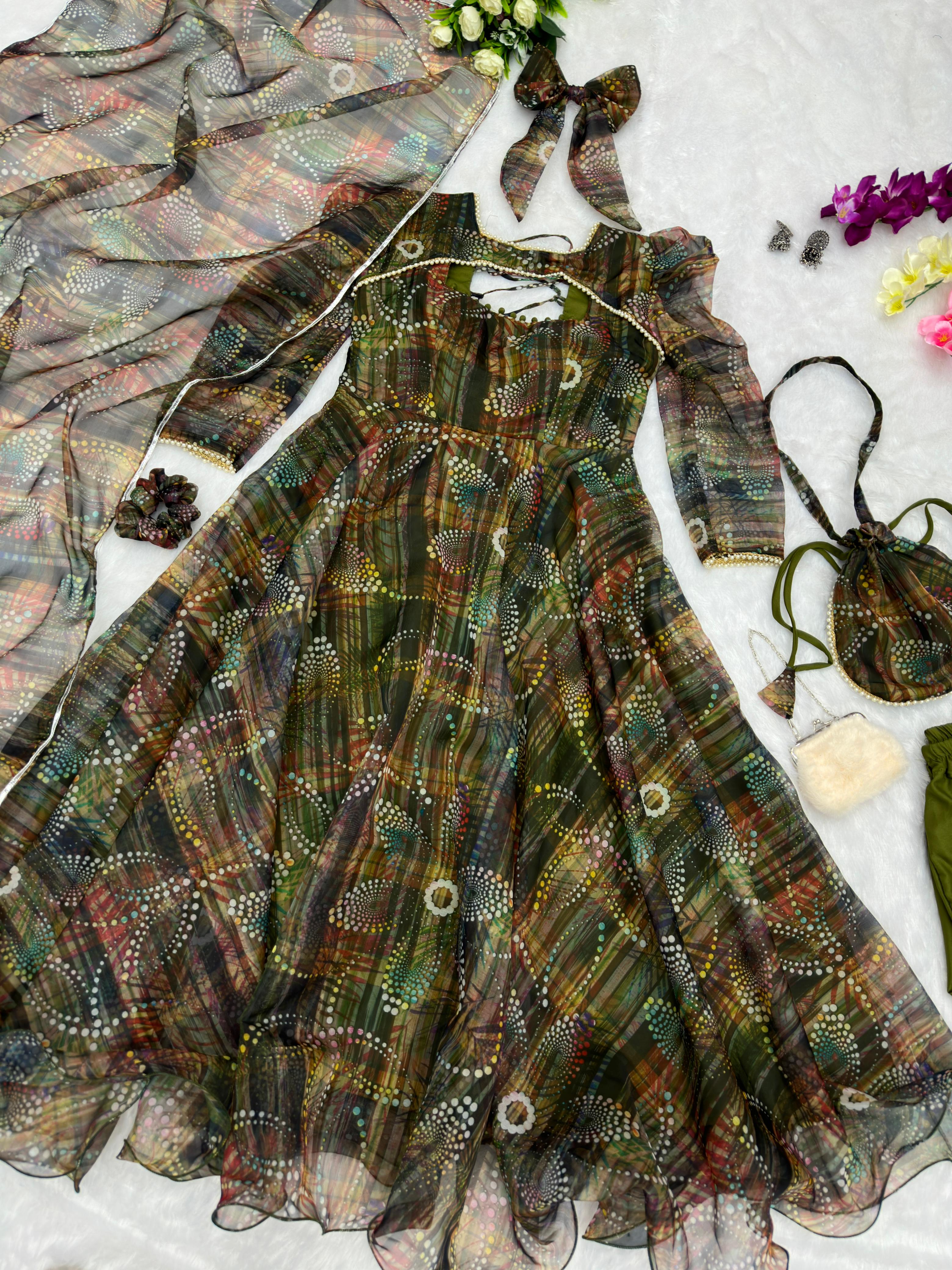 Organza Love Suit– Label Manali
