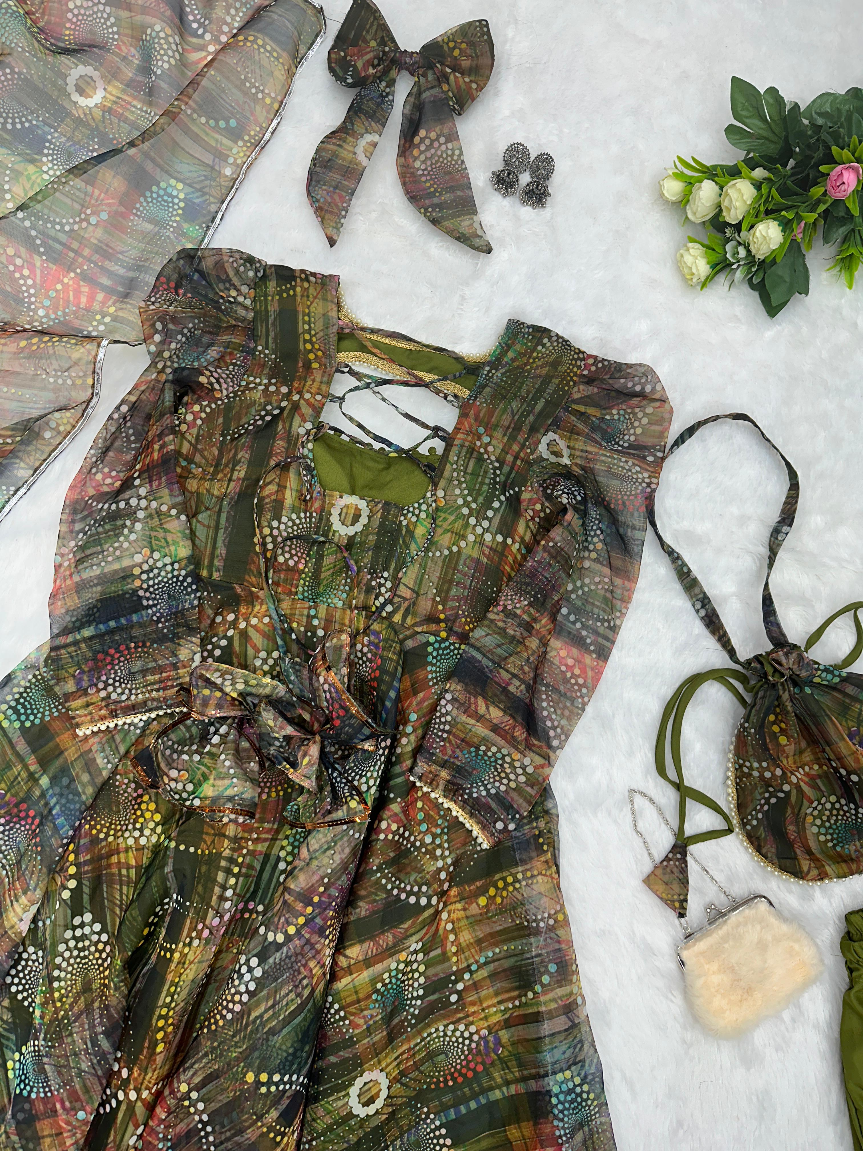 Organza Love Suit– Label Manali